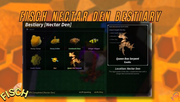 Nectar Den Bestiary: Completo Guia em Fisch - LudoEducaJogos